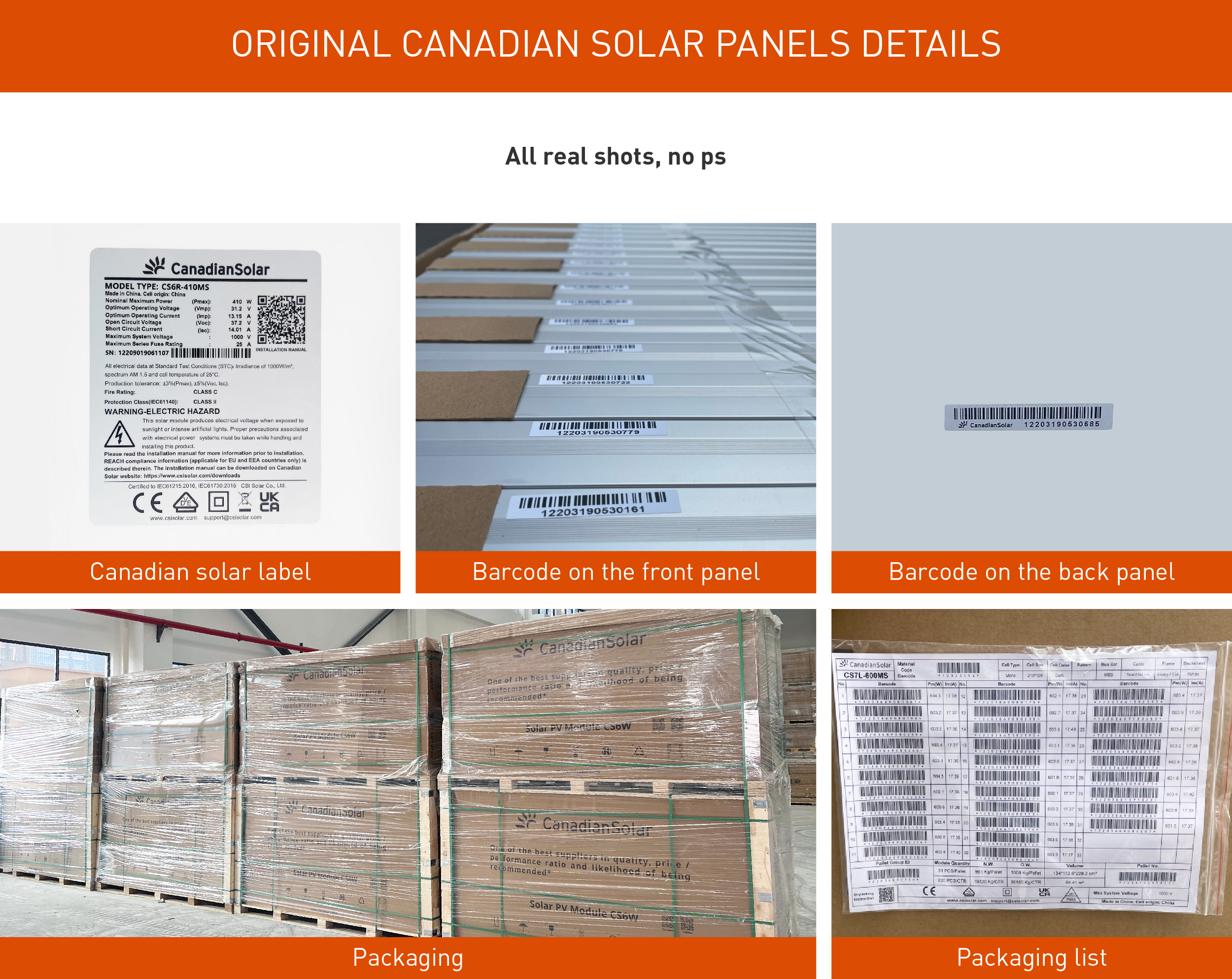 Canadian Solar HiKu6 CS6R Photovoltaic Solar Panels 410W 415W 420W 405W ...