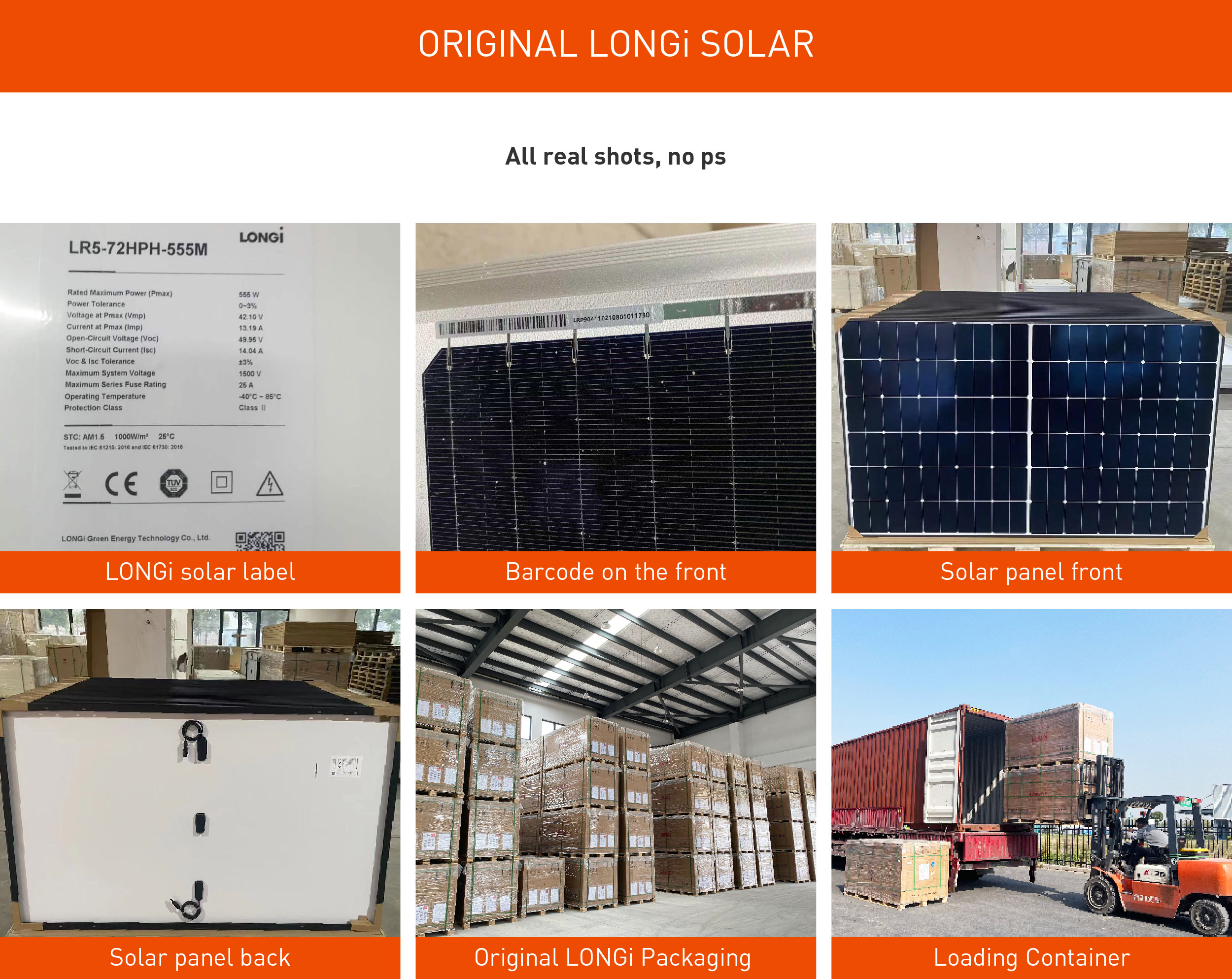 Longi Solar Bifacial Solar Panels 445W 450W 455W Double Glass - Buy ...